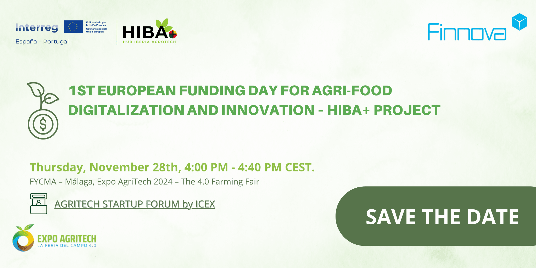 Finnova organizes the I European Financing Conference for Agri-Food Digitalization and ...